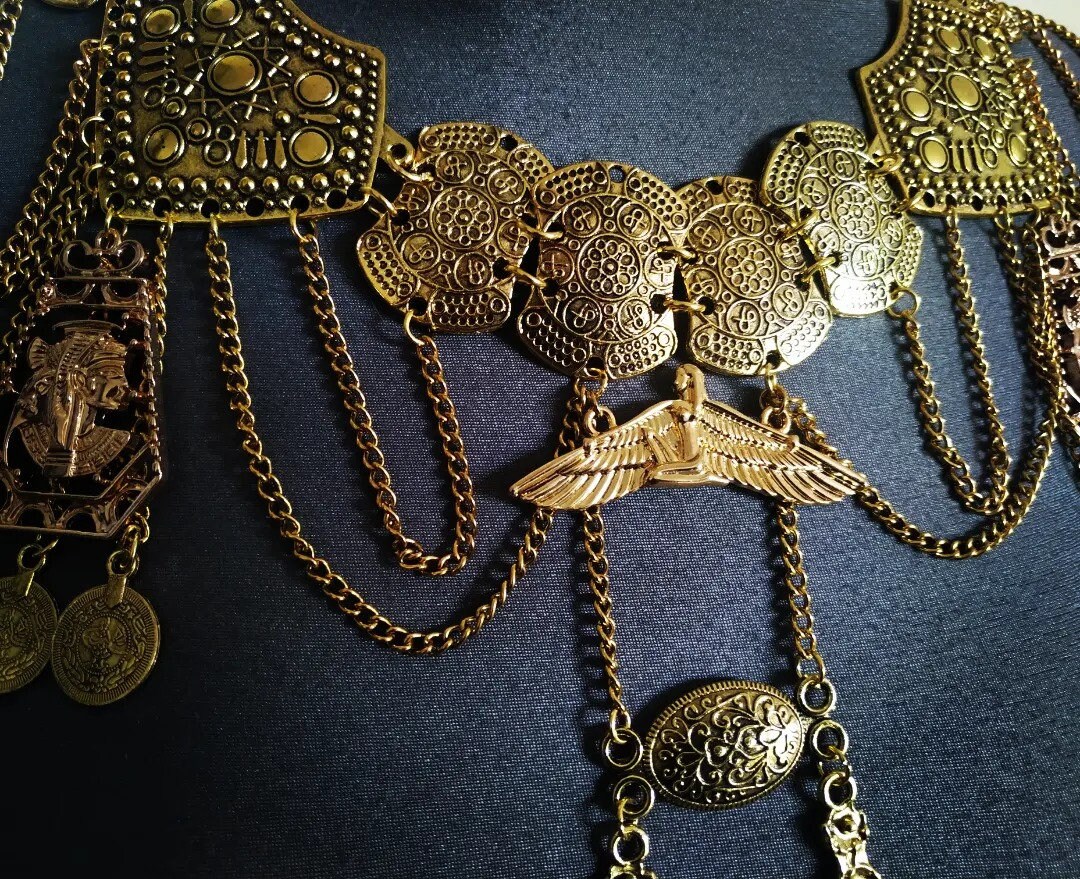 Golden Belly Dance Belt Egypt Cleopatra - Etsy