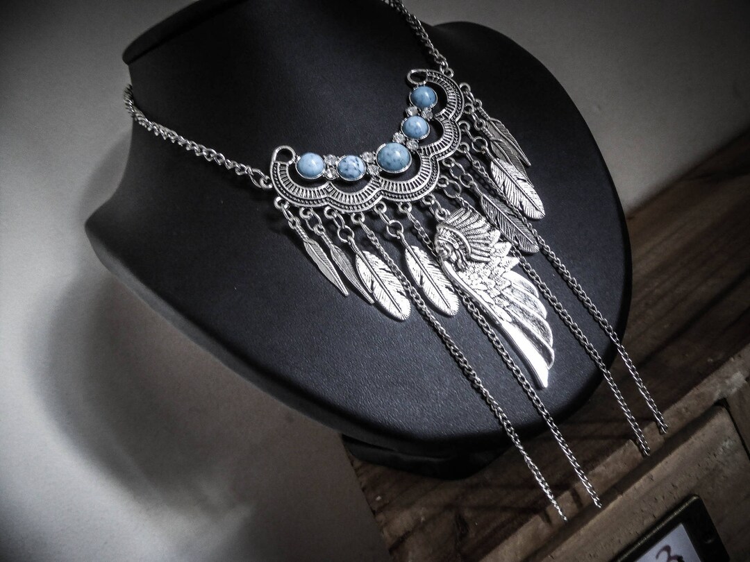 Necklace Chains Silver Boho Chic Tribal Indian Spirit - Etsy