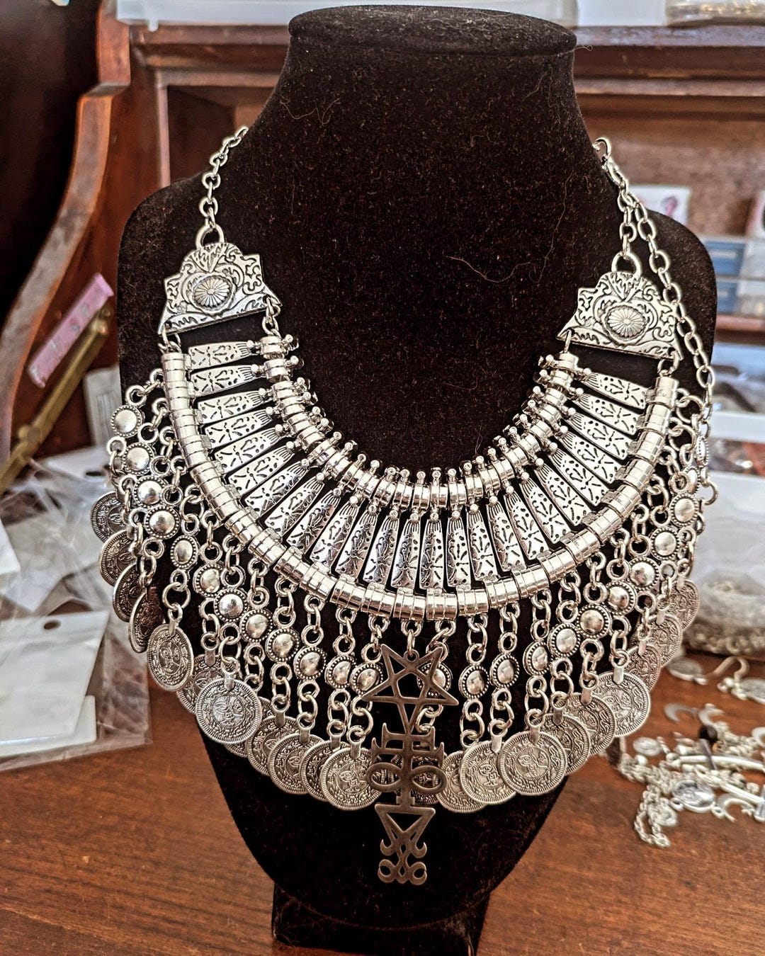 Silver Sigil Chain Necklace - Etsy