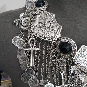 Silver Belt Tribal Belly Dance Pentagram Gothic Snake Ankh - Etsy