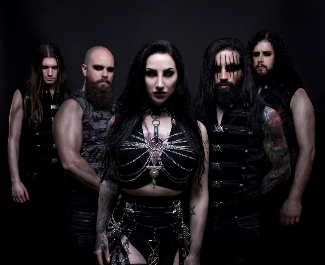 Black Silver Chain Harness Pentagram Crucifix Inverted Cross Eleine - Etsy