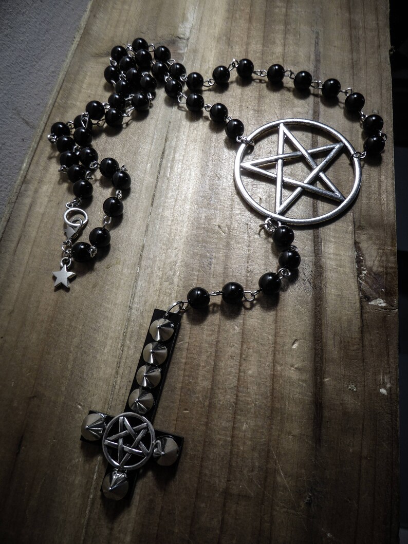 Rosaire Chapelet Pentagramme Crucifix 666 Kajko 666 - Etsy