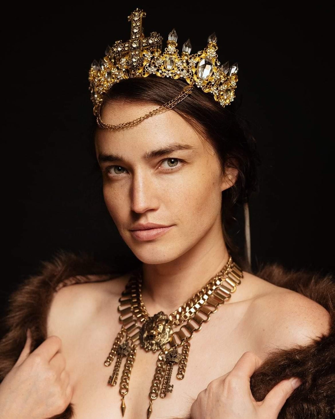 Necklace Plastron Gold Chains Lion Keys Kickass - Etsy