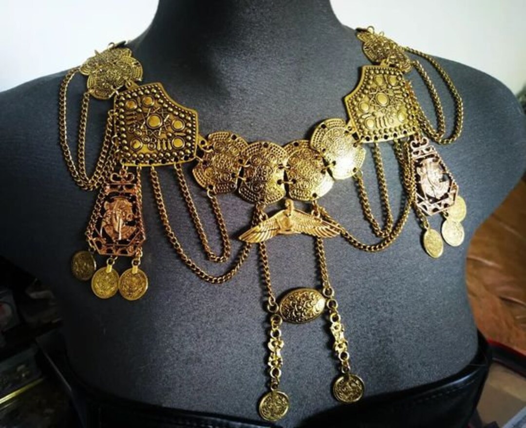 Golden Belly Dance Belt Egypt Cleopatra - Etsy