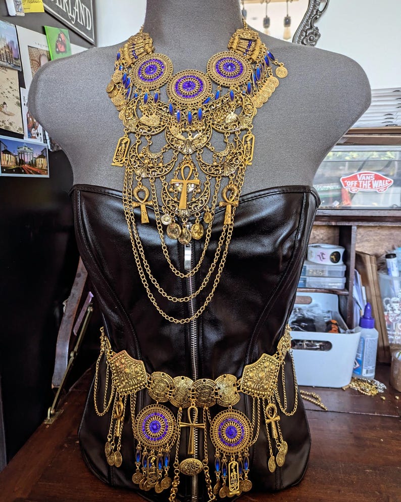 Golden Belt Belly Dance Ankh Egypt Cleopatra - Etsy