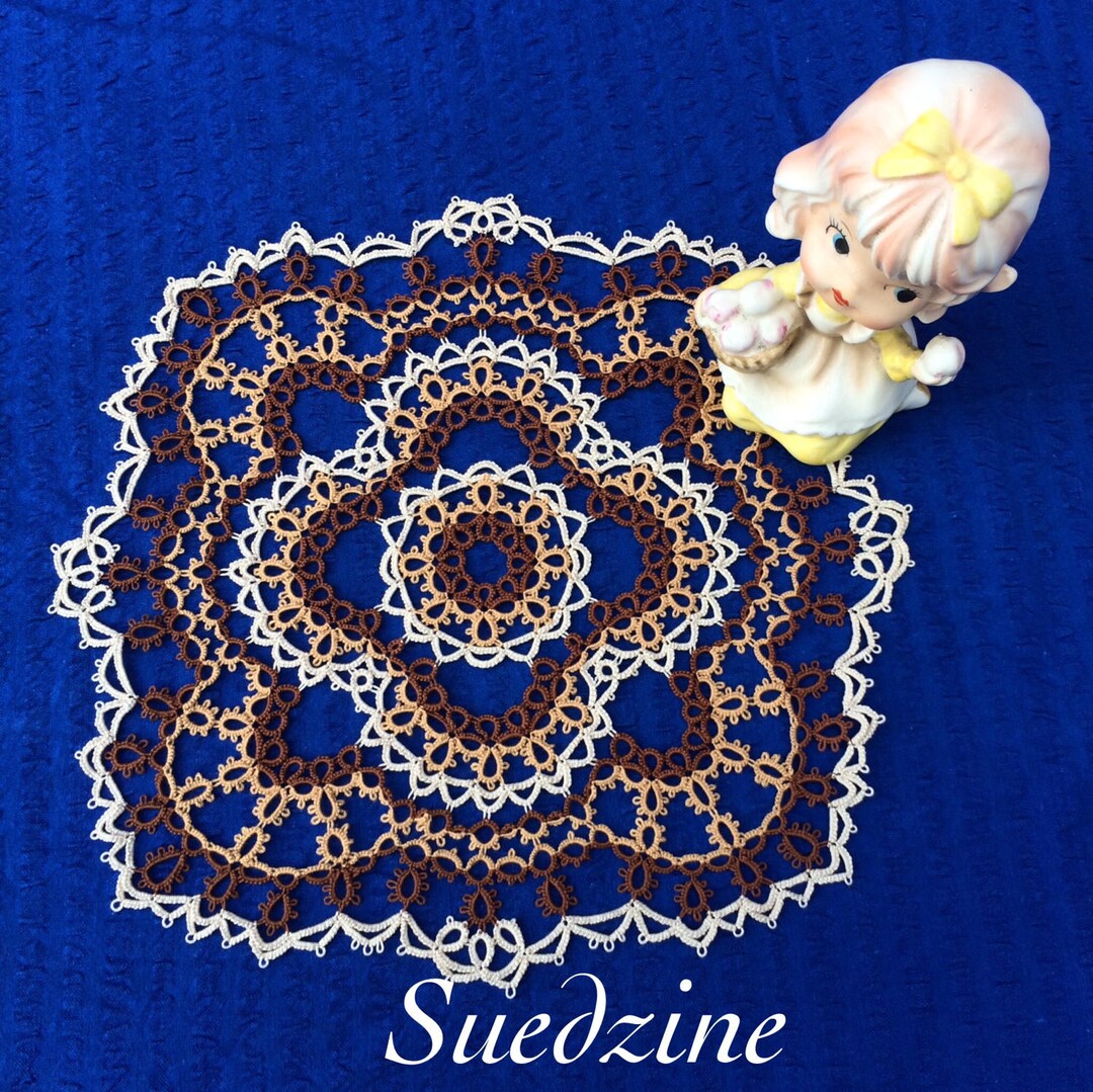 Square Tatted Doily in Shades of Brown. - Etsy