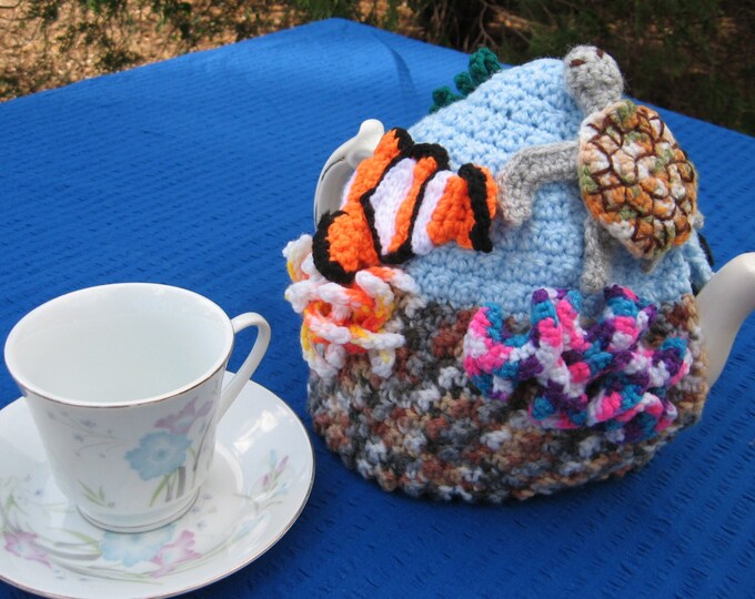 Under the Tea Coral Reef Tea Cosy. Made to Order, Your Choice of ...