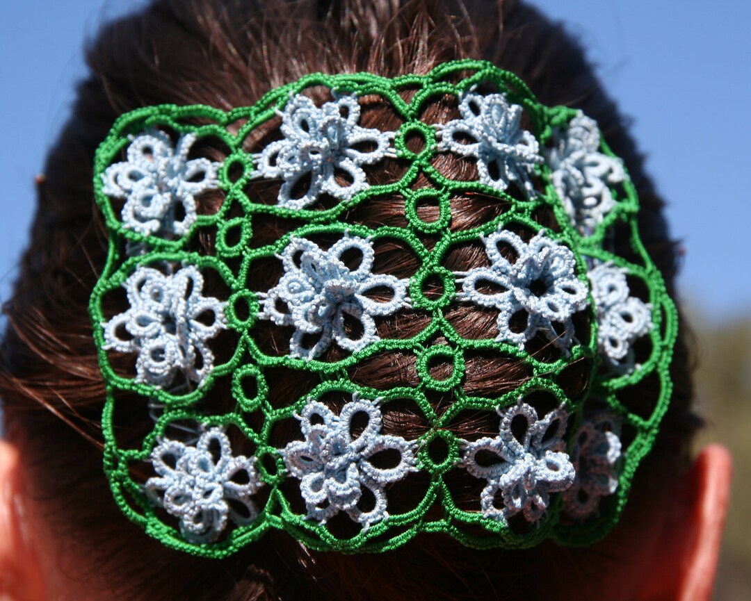 An Original Spring Flowers PDF Pattern for a Tatted Hair Slide With 2 ...