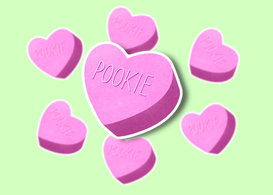 Pookie Candy Heart 3 Sticker - Etsy