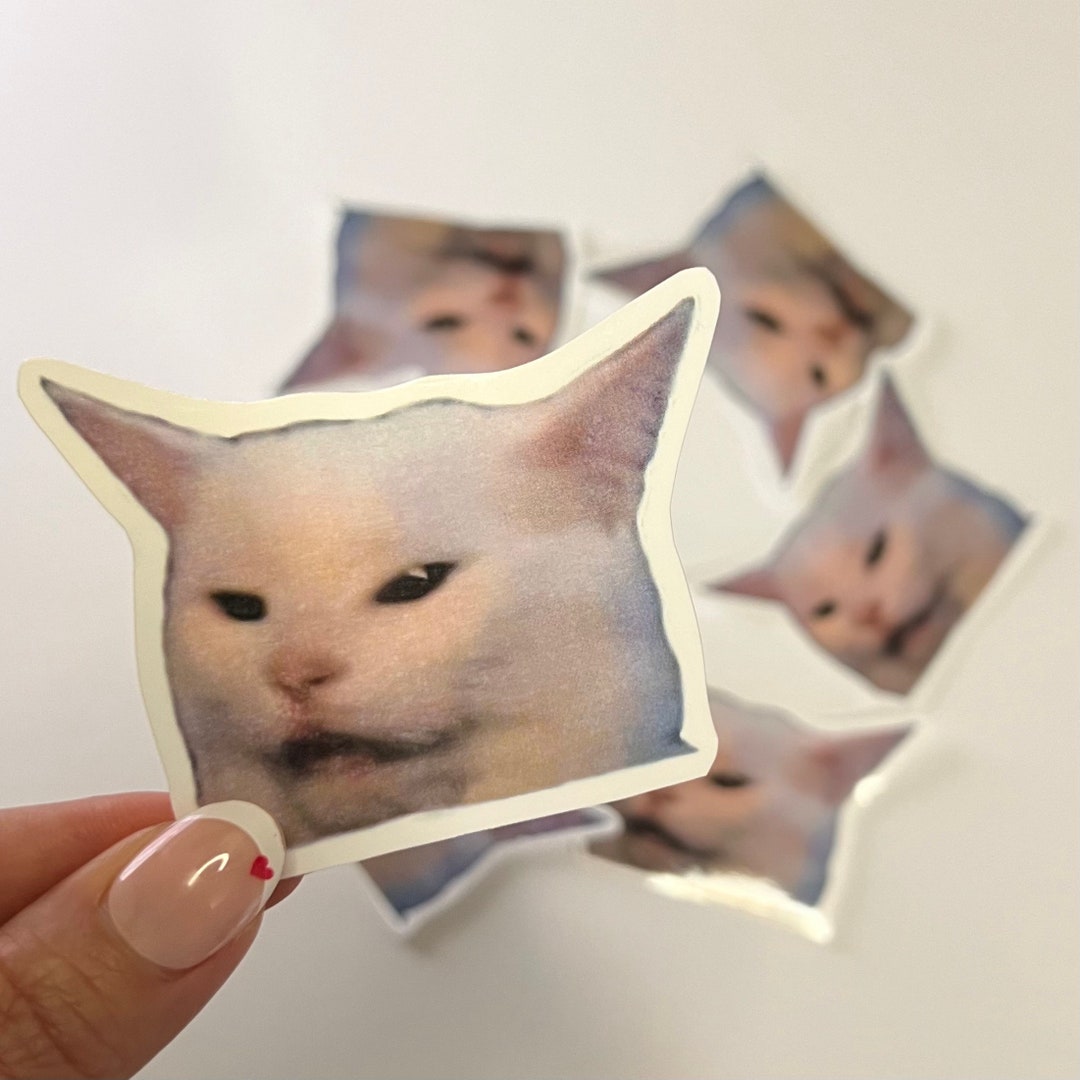 Smudge Cat Dinner Meme Sticker - Etsy