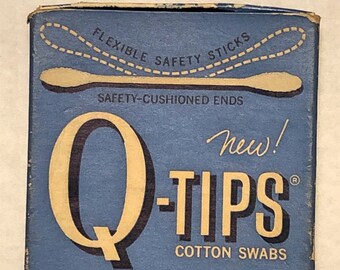Vintage Qtip Box - Etsy