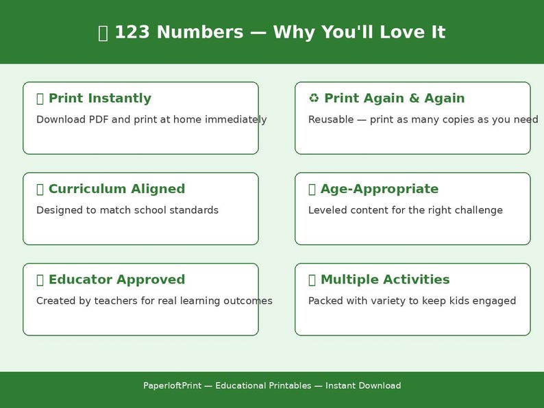 123 Numbers Learning Pack | Tracing, Counting, Ordering Worksheets ...