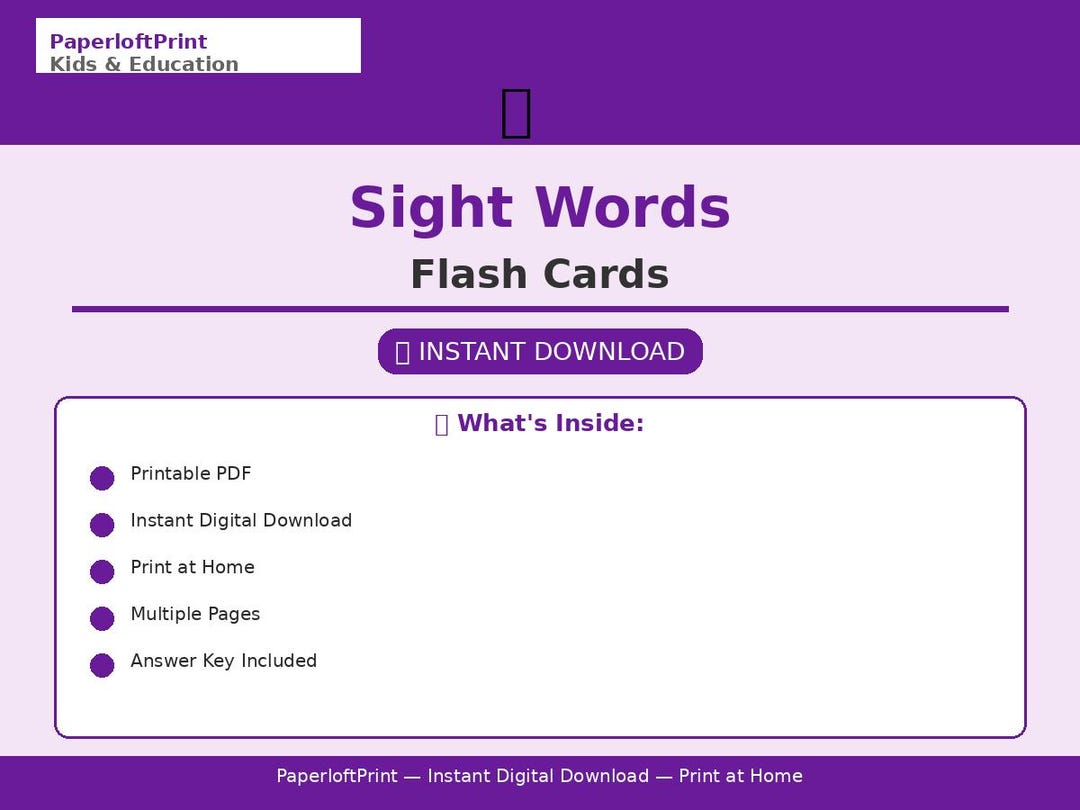 Dolch Sight Words Flash Cards | Pre-k to Grade 2 Reading Levels ...