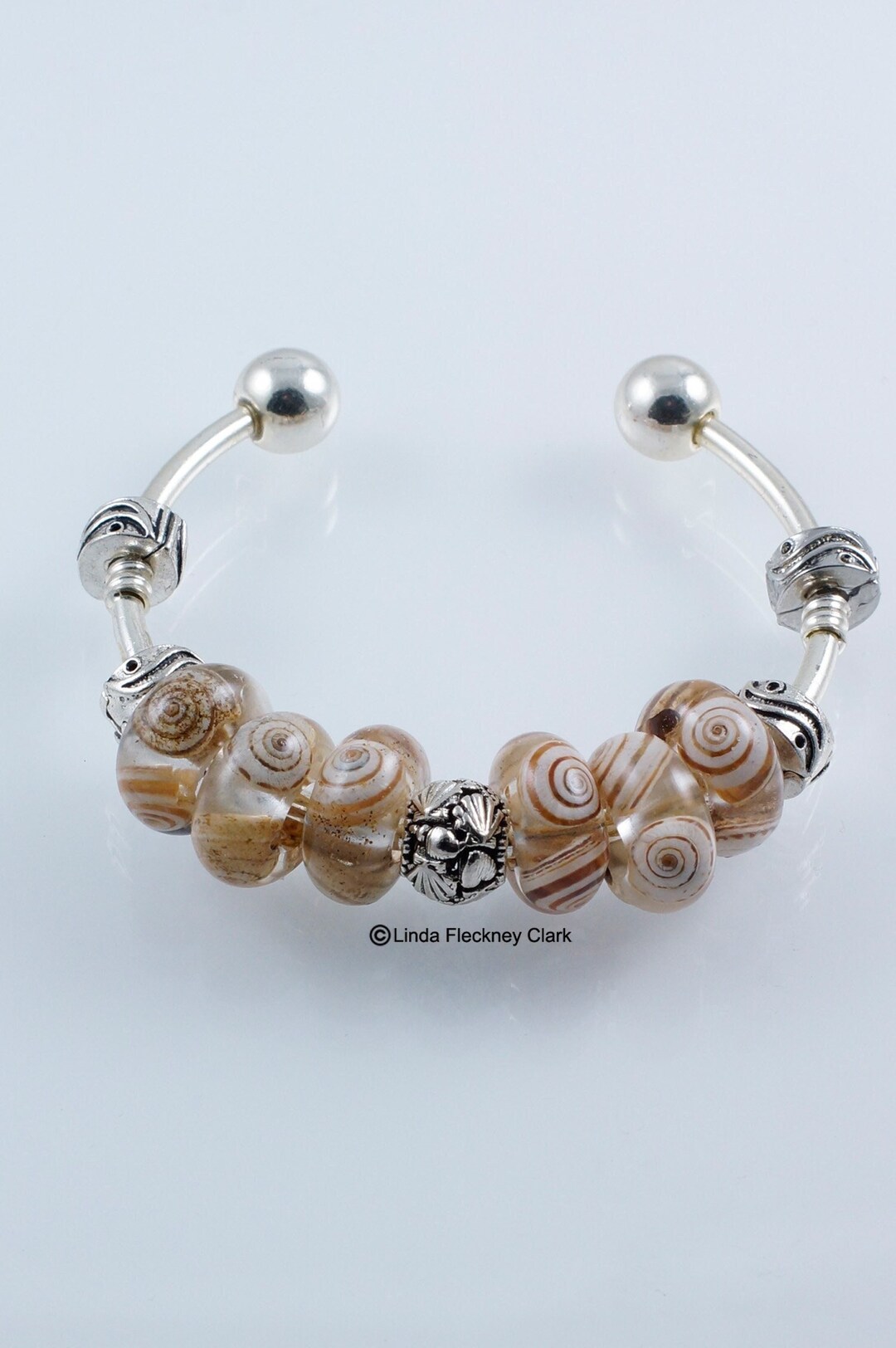 Sea Shell Bangle Bracelet - Etsy