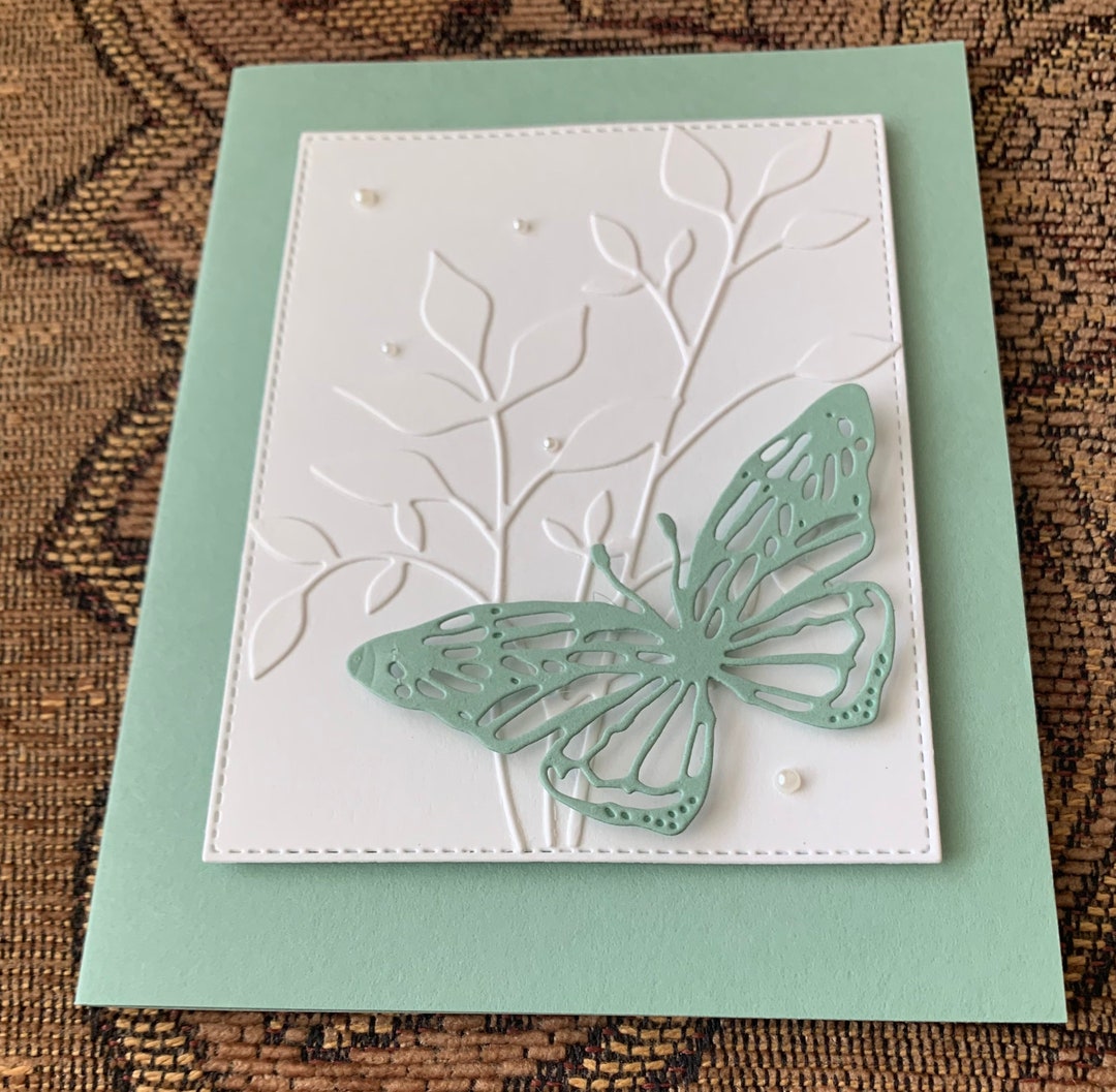 Handmade Sympathy Greeting Card/die Cut Card/hand Stamped Card/blank ...