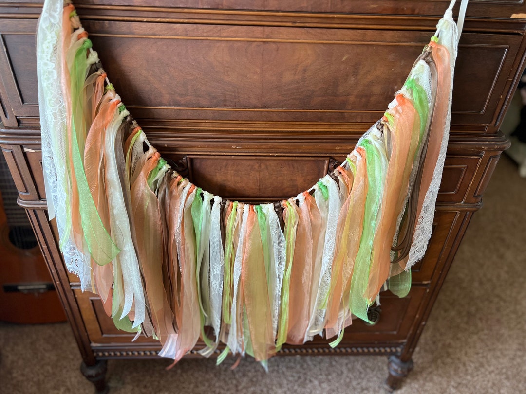 Fall Ribbon Garland: Rustic Wedding, Thanksgiving, Barn Decor - Etsy