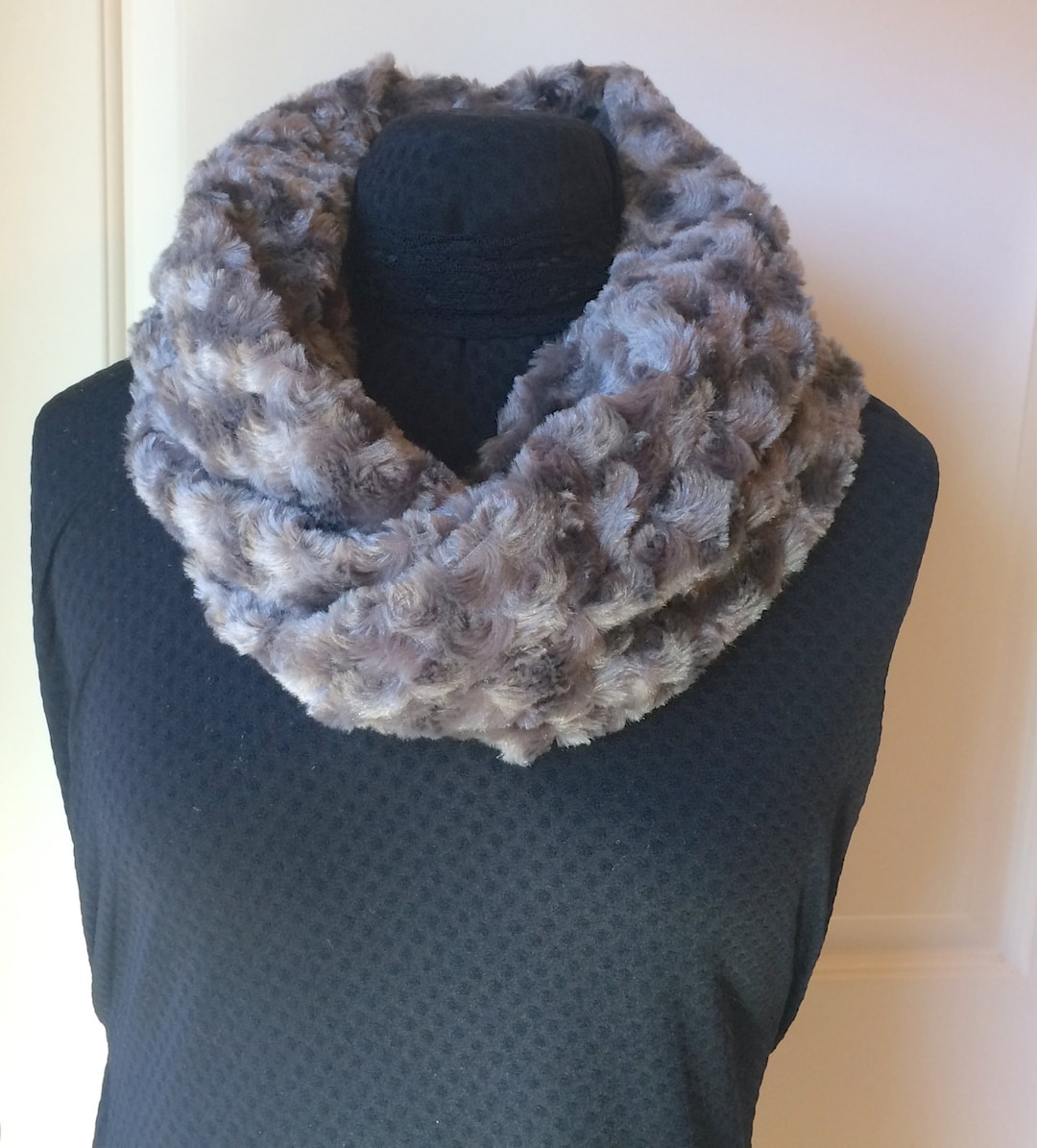 Swirl Fur Infinity Scarf: Cozy Faux Fur, Handmade in California - Etsy
