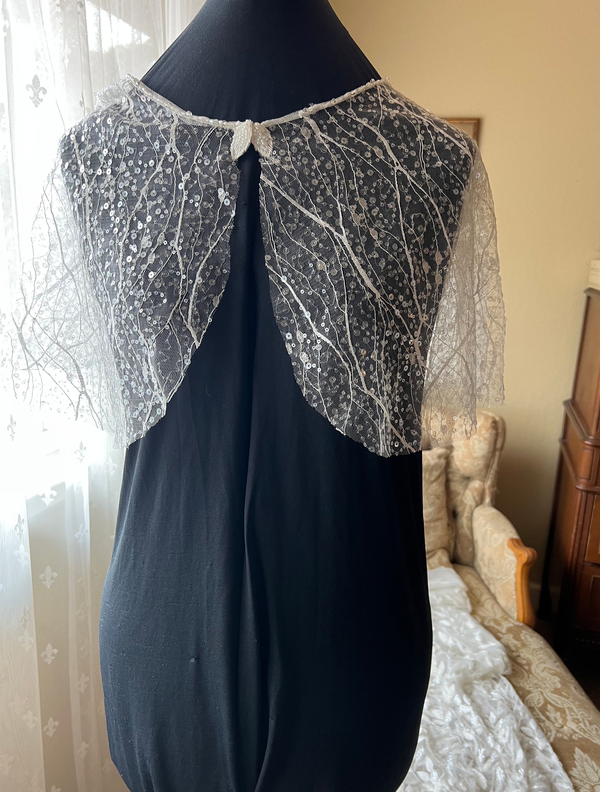 Sequin Studded Caplet With Hand Beaded Band / Wedding/bridal/formal ...
