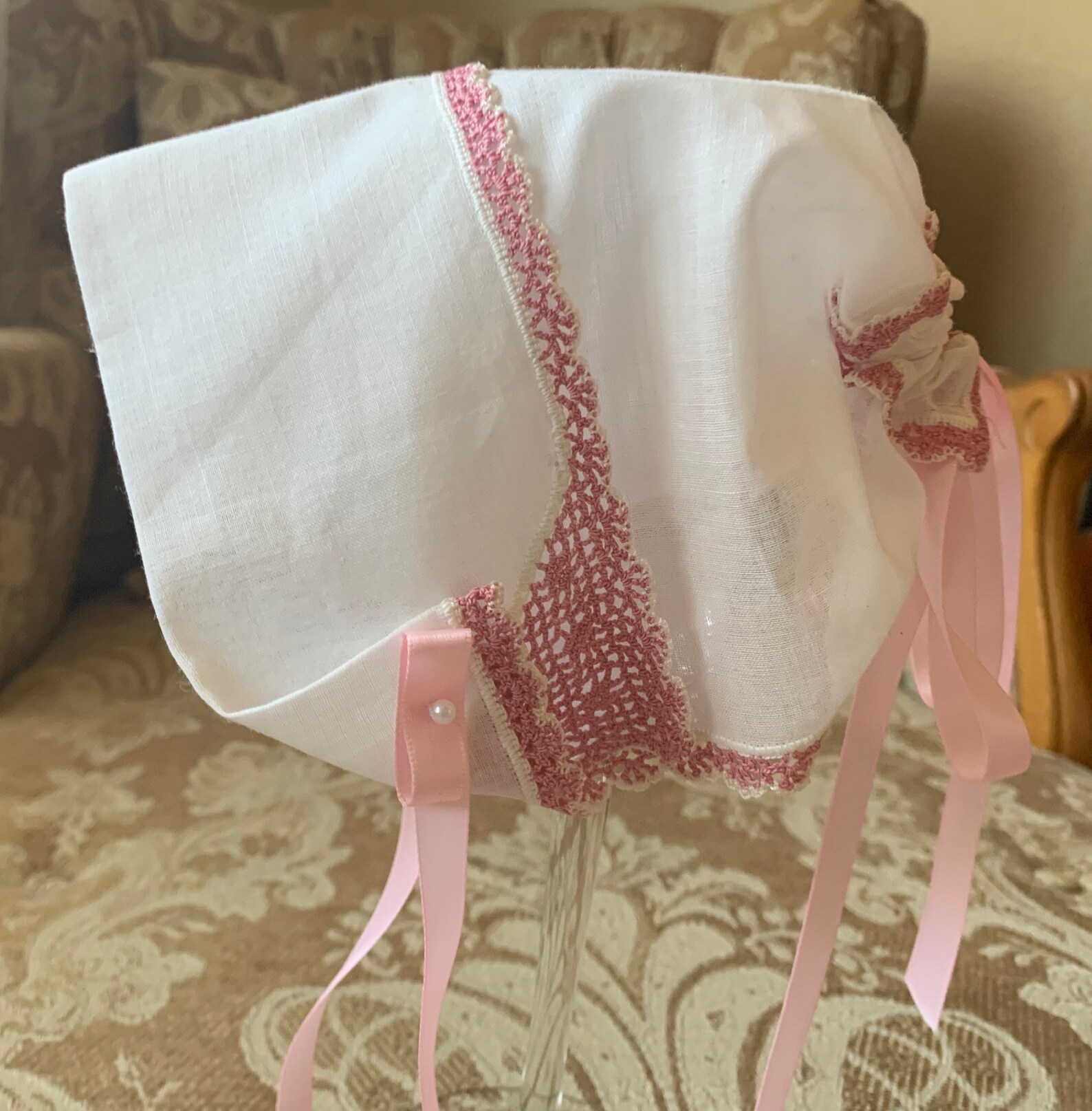 Hanky Bonnet Magic Hanky Bonnet an Heirloom for Baby Girl. | Etsy