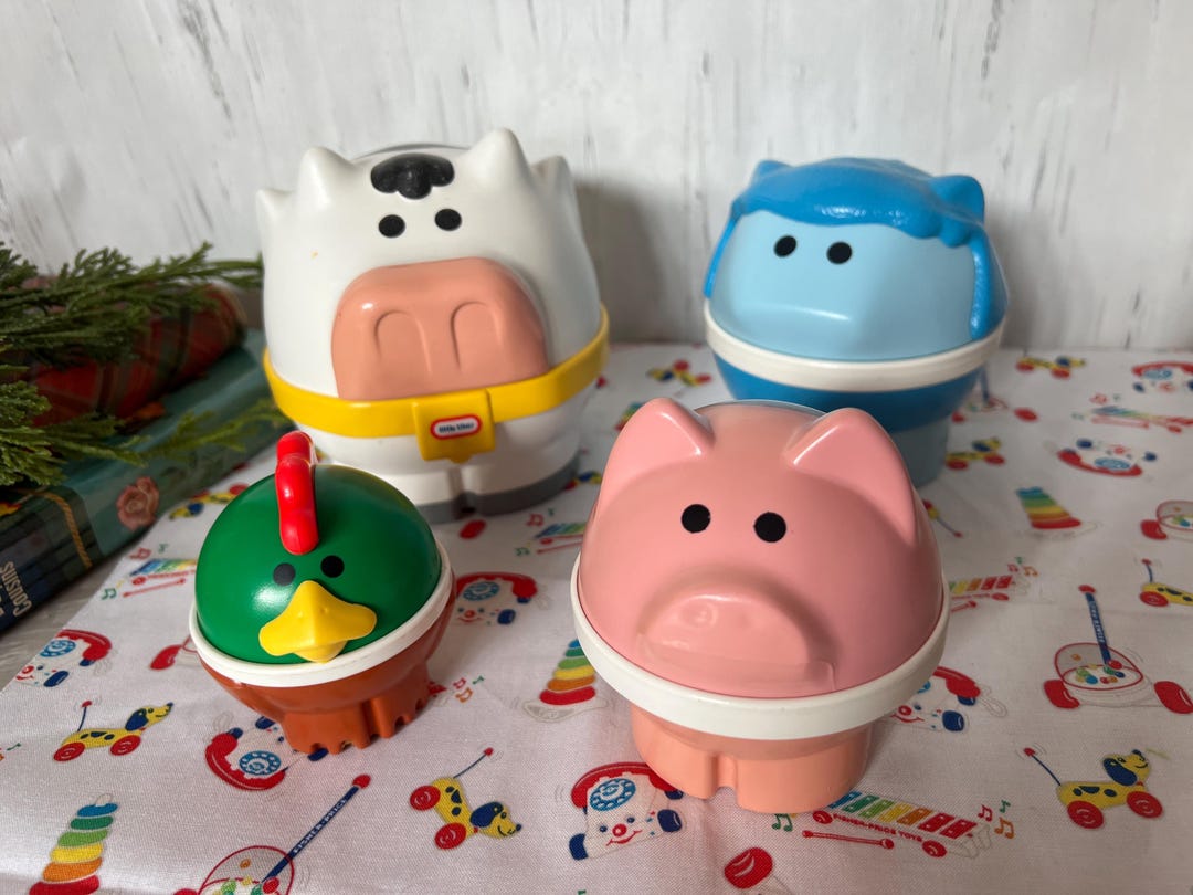 Little Tikes Nesting Farm Animals 1990s Vintage Toy * Complete - Etsy
