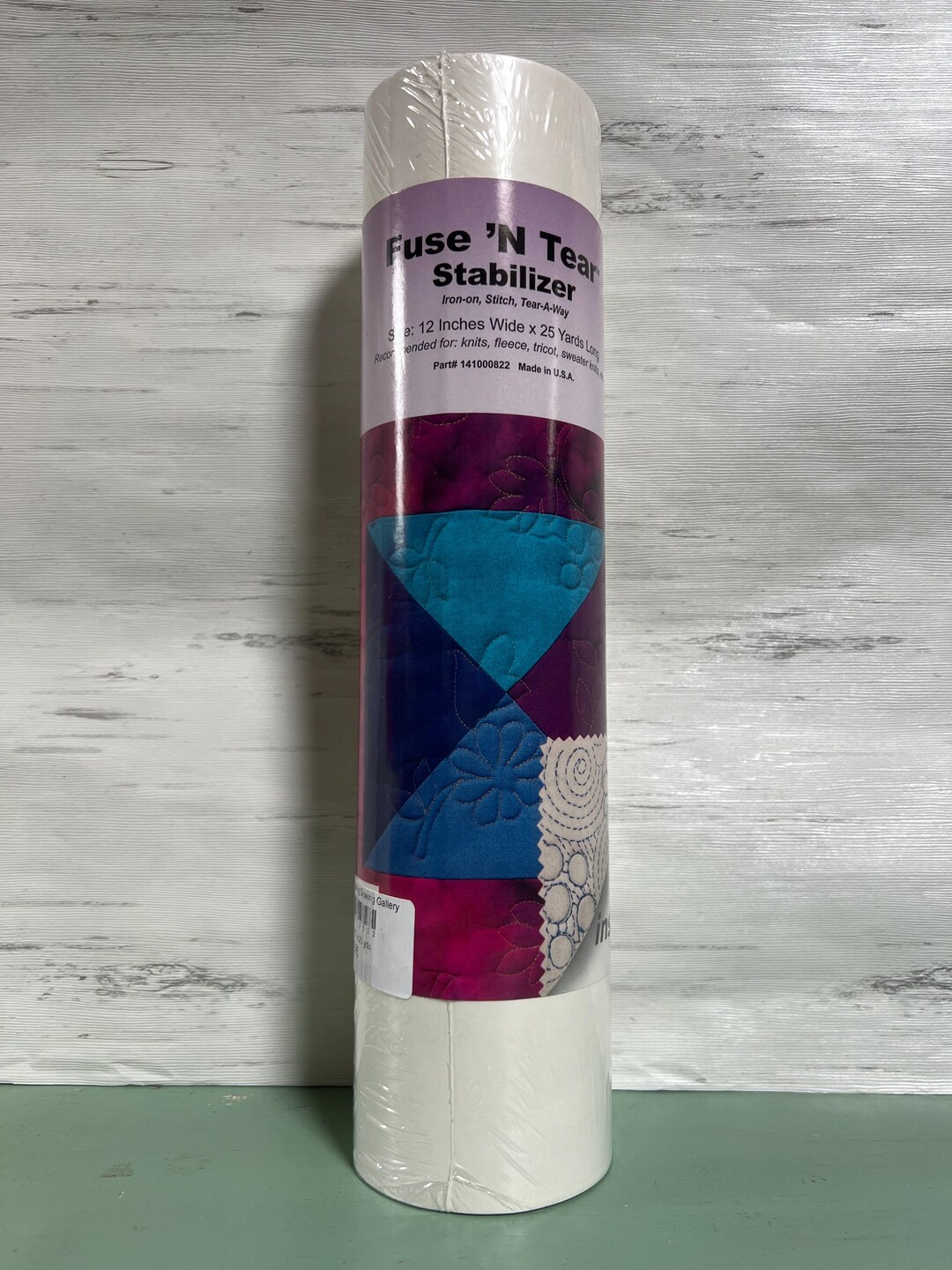 Fuse ‘N Tear Stabilizer 12” Wide X 25 Yards Long * Iron On, Stitch ...