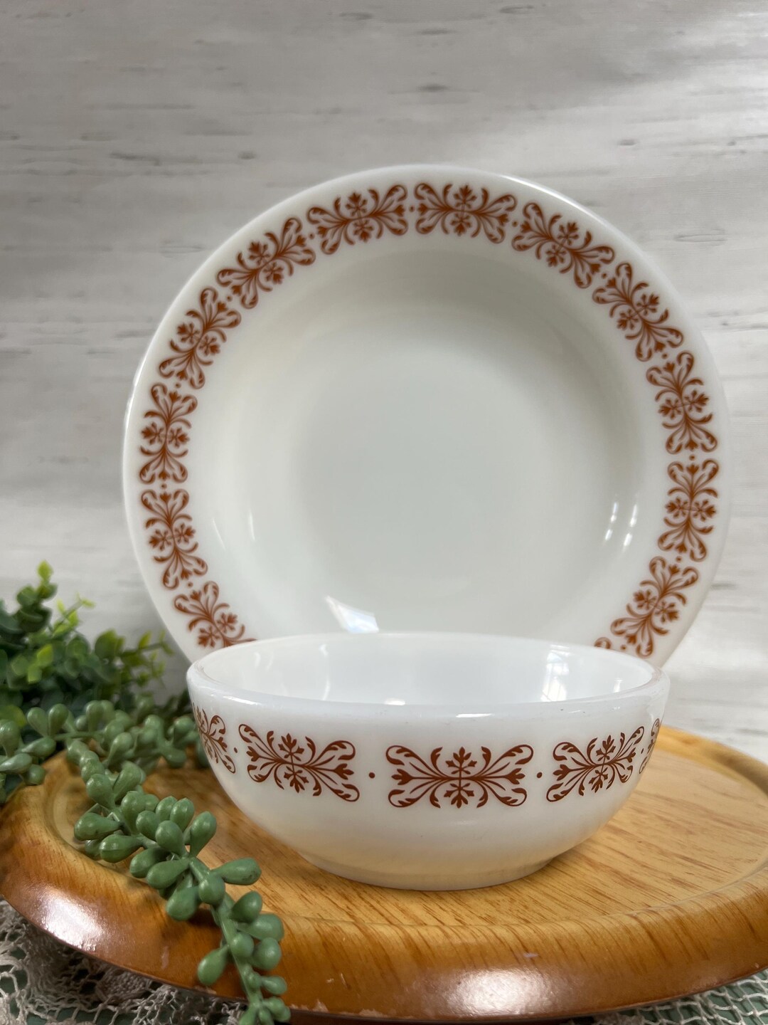 2 PYREX & Corning Copper Filigree Bowls * Cereal + Serving - Etsy