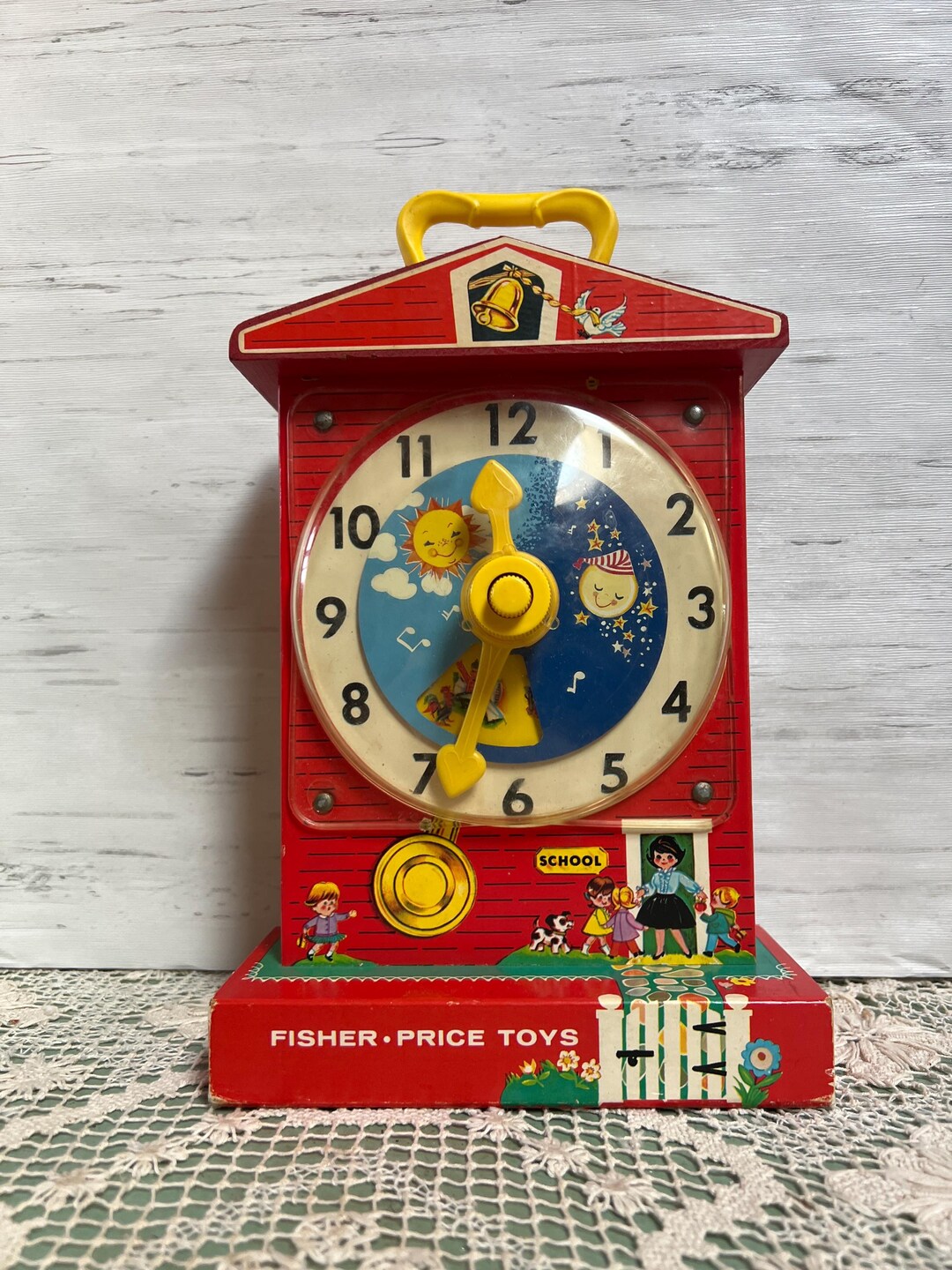 Fisher Price Teaching Clock Musical Vintage Toy 998 FP School - Etsy