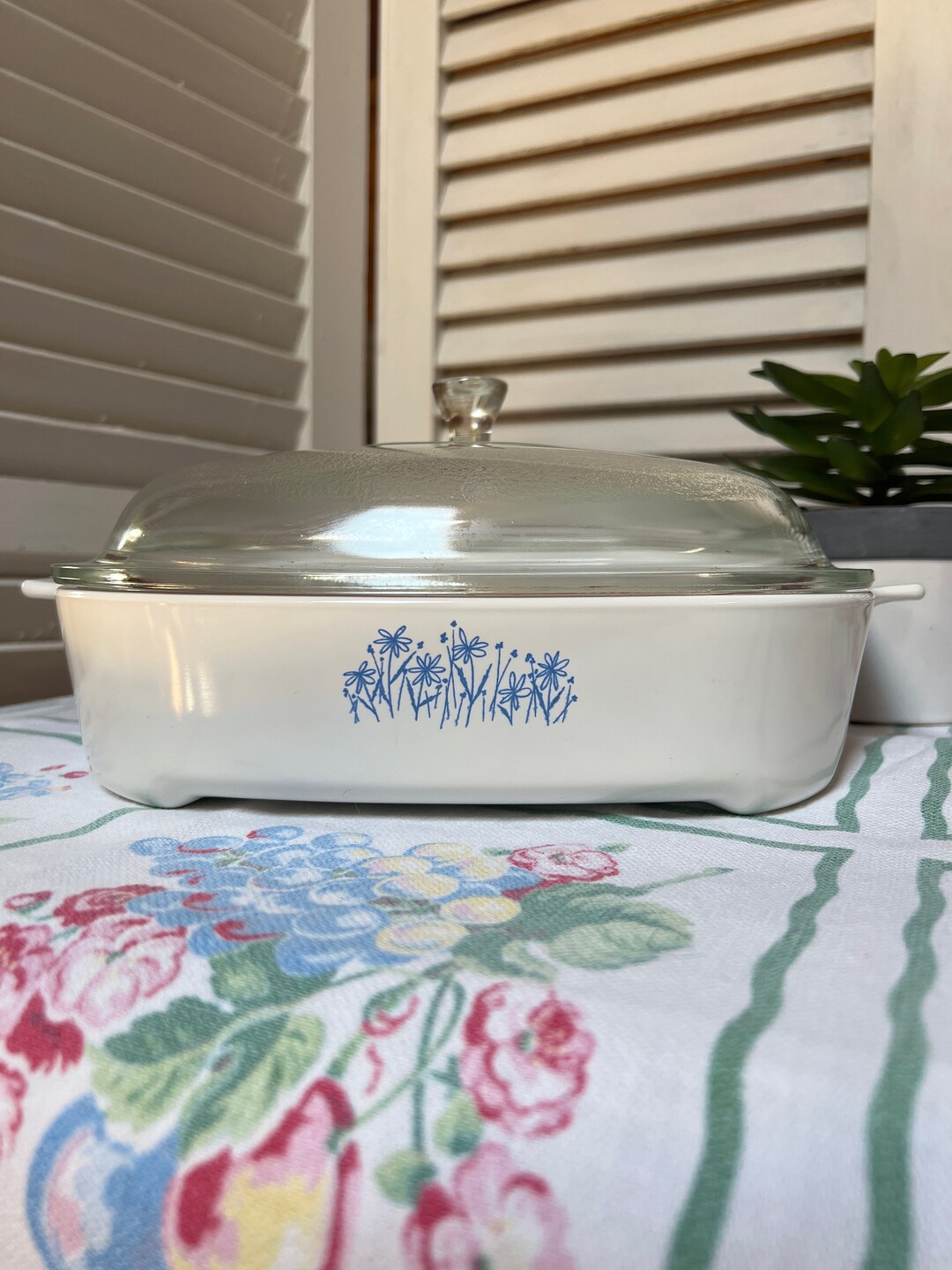 Corningware 1980s Microwave Browning Dish 10" Casserole Glass Lid ...