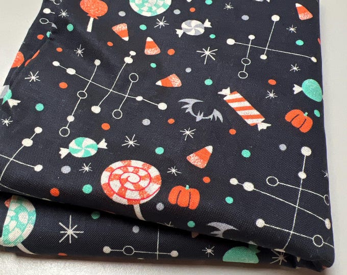 Retro Halloween Candy Fabric Johnny Yanok Cotton 27” X 44” Pc Joann ...