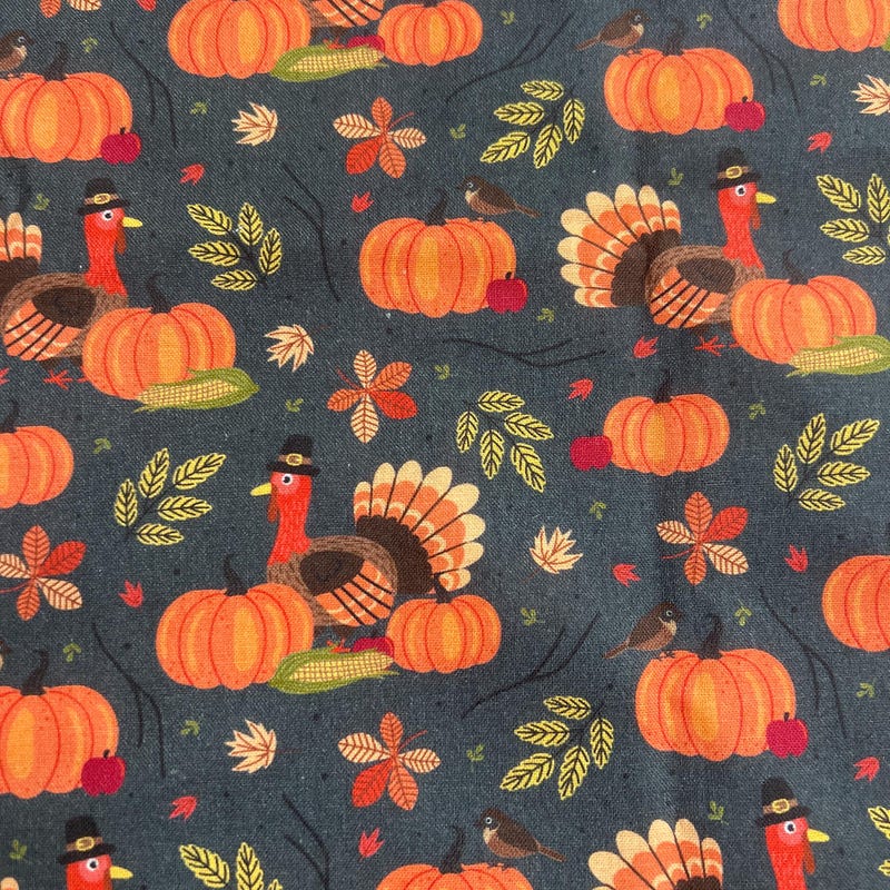 Thanksgiving Fabric - Etsy