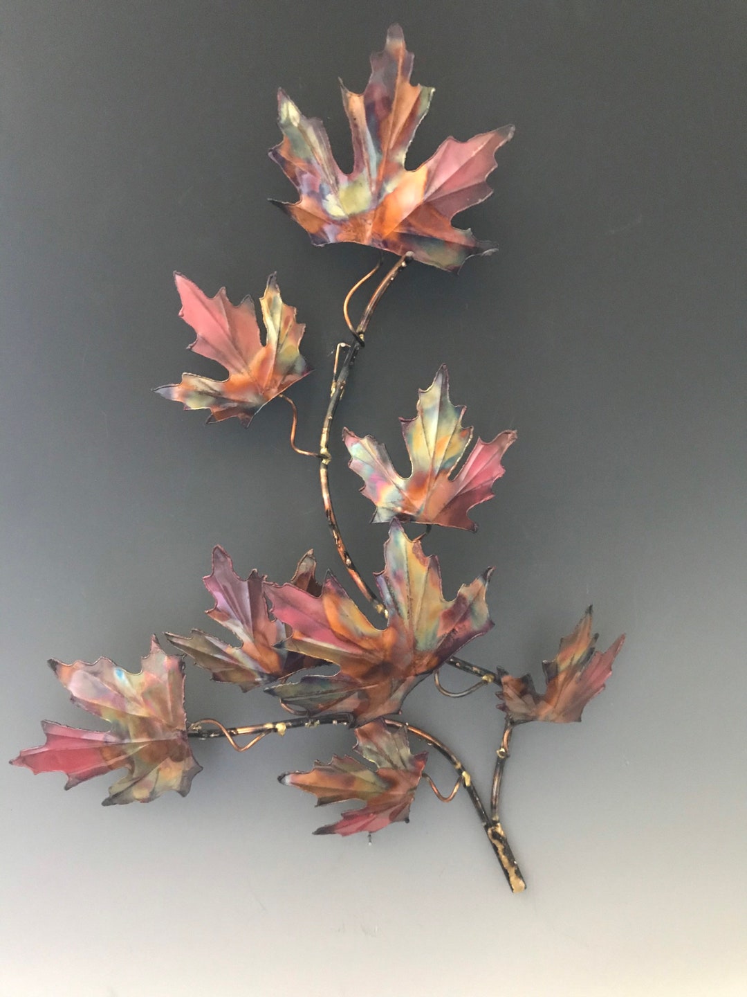 Copper Maples Leaf, Metal Sculpture, Metal Wall Art, Wall Art, Leaf ...