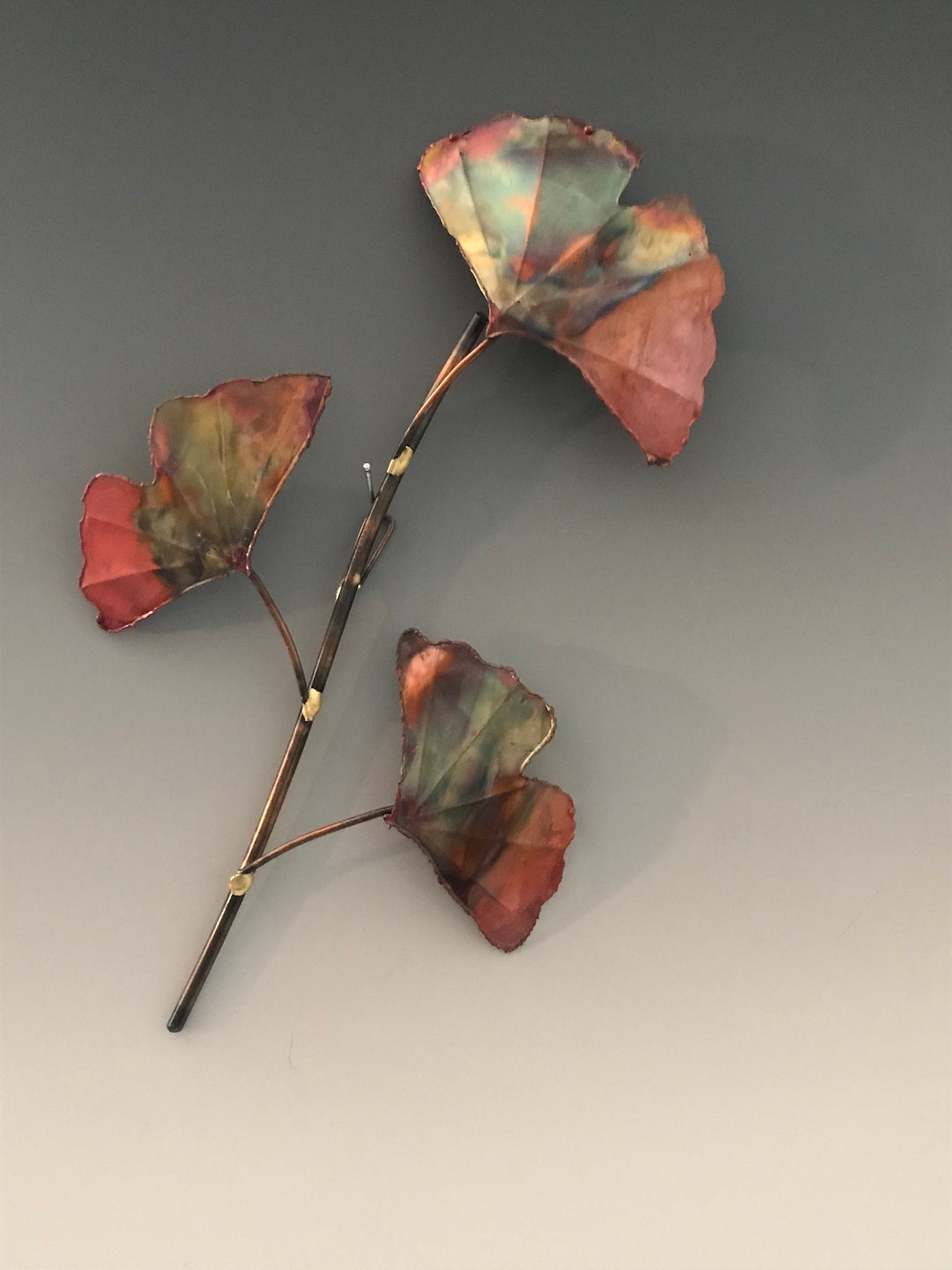 Metal Wall Art, METAL GINGKO Branch, Metal Wall Sign, Metal Wall Art ...