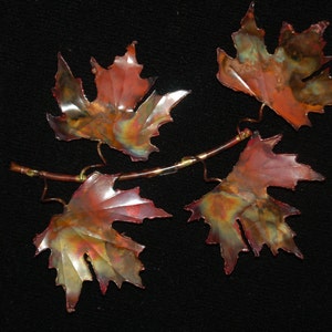 METAL WALL Art,copper Maple Leaf:fall Decor,metal Sculpture,home Decor ...