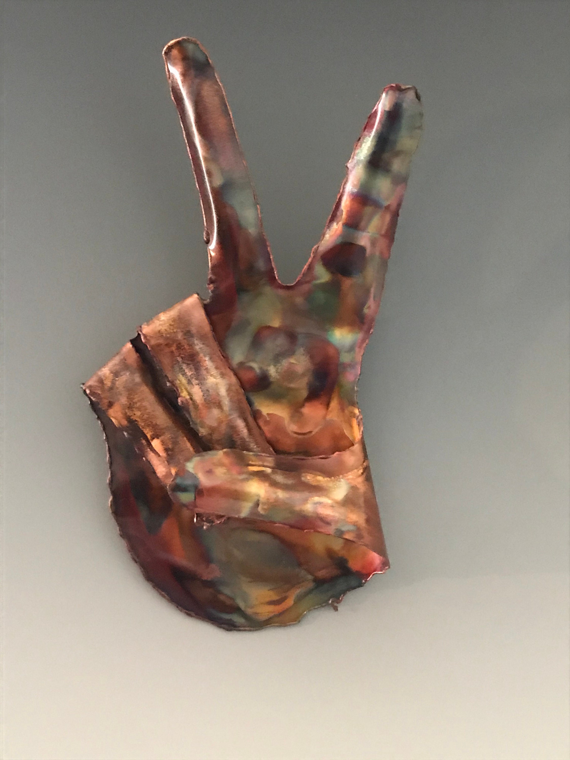Sign Language Art ,COPPER PEACE SIGN Wall Art: Copper Wall Art Metal ...