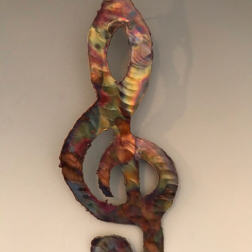 Metal Musical Treble Clef Note Music Decor Music Room | Etsy
