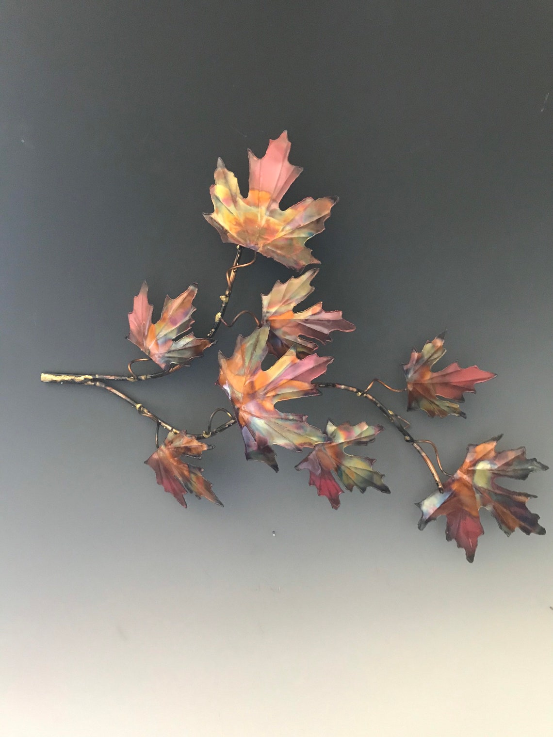 Copper Maples Leaf, Metal Sculpture, Metal Wall Art, Wall Art, Leaf ...