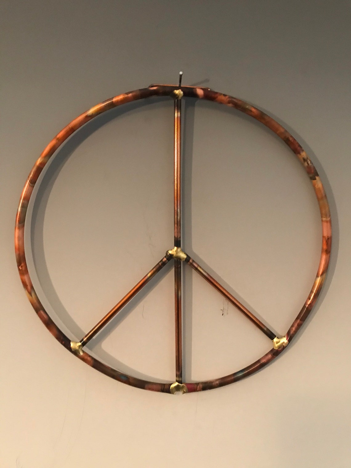 Peace Sign Symbol Metal Wall Art Home Decor Handmade - Etsy