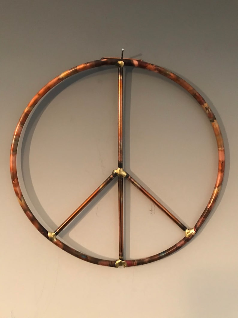 Peace Sign Symbol Metal Wall Art Home Decor Handmade - Etsy