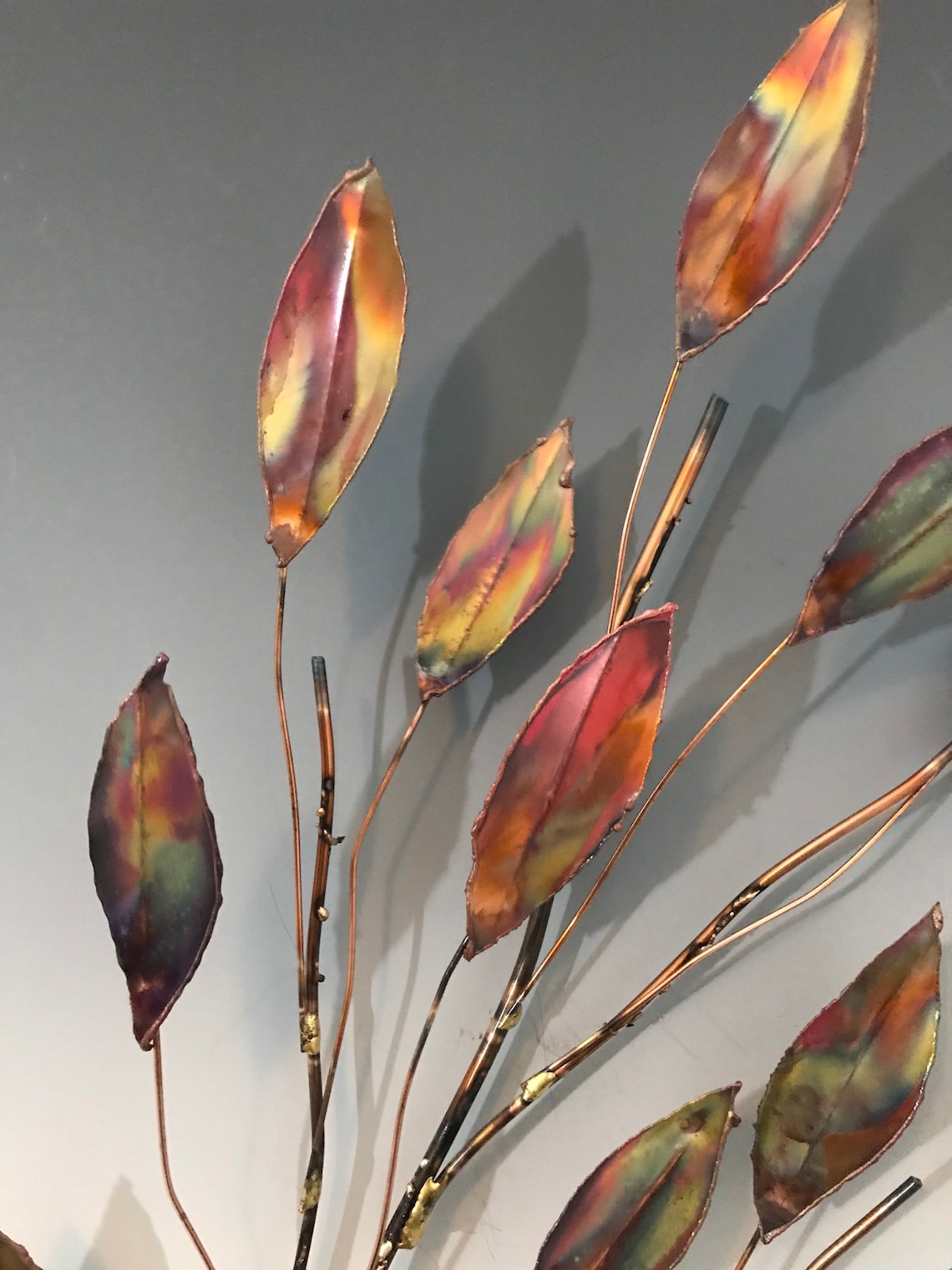 Copper Leaf METAL SculptureWall Art Home DECORMetalwork | Etsy