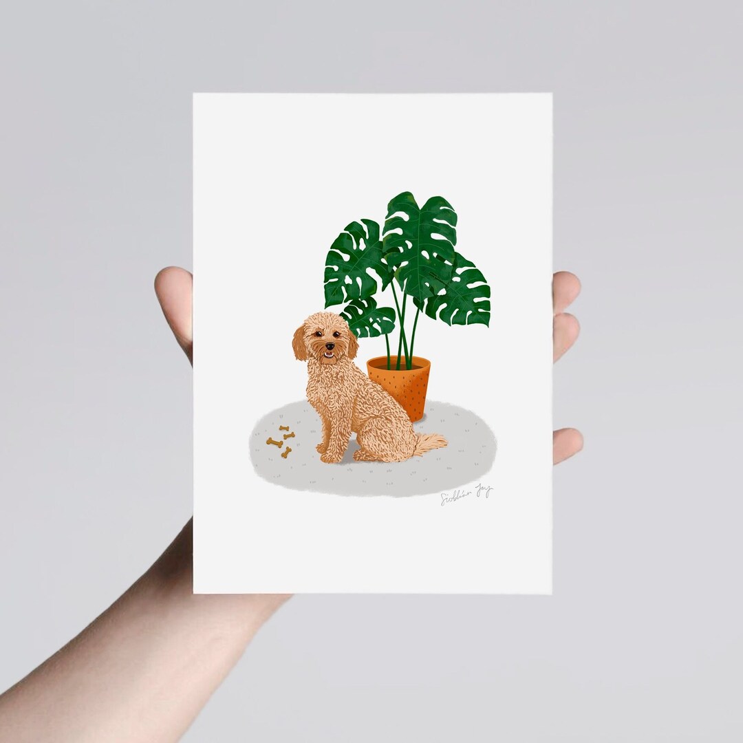 Cockapoo, Cockapoo Dog, Art Print, Illustration, Cockapoo Gift, for Dog ...