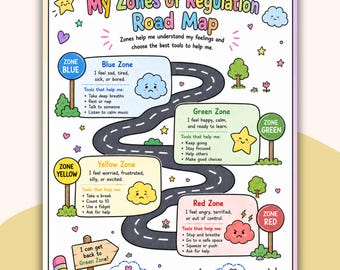 Zones of Regulation Roadmap: Emotional Skills, ADHD, Autism Support ...