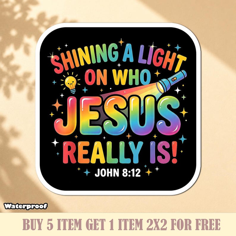 Shining A Light on Who Jesus Really is Sticker Magnet, Illumination ...