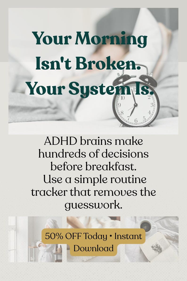 ADHD Morning Routine Tracker Printable PDF | ADHD Planner for iPad ...