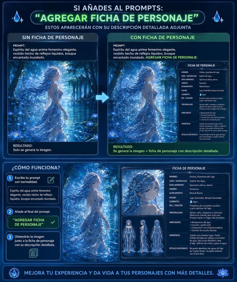 Packs of Anime Prompts of Legendary Aquatic Characters From the Seas ...