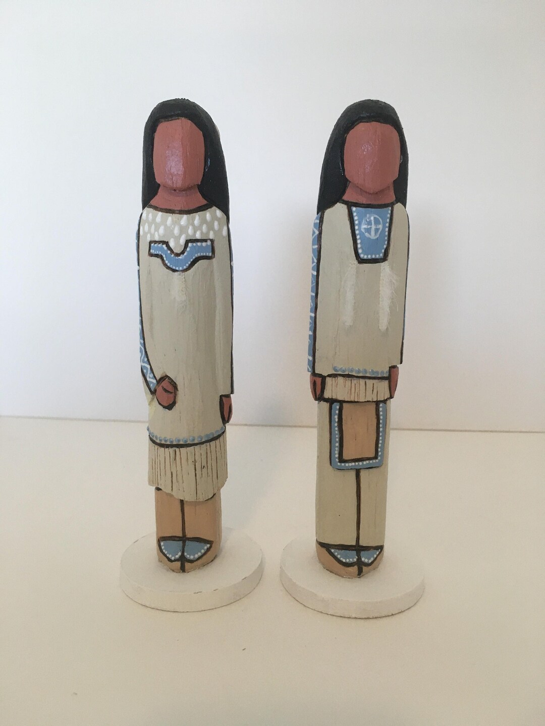 Cake Toppers, Sioux Wedding, Native American OOAK Carved Wooden Artist ...