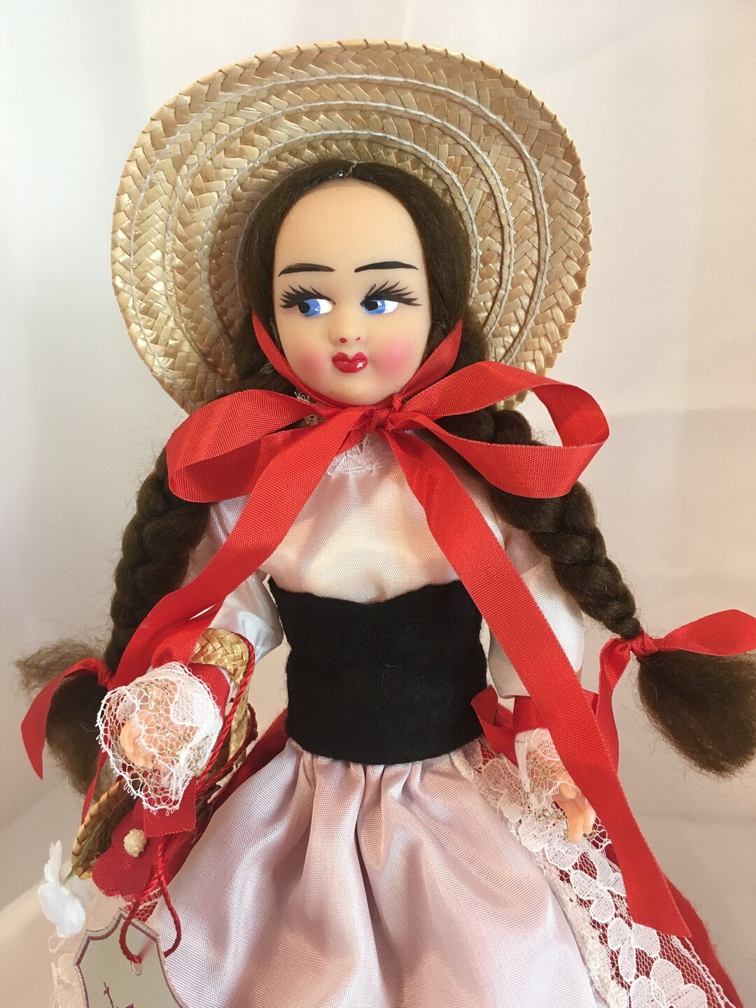 Italy Souvenir Doll Travel Doll Felt Dress Mohair Wig - Etsy