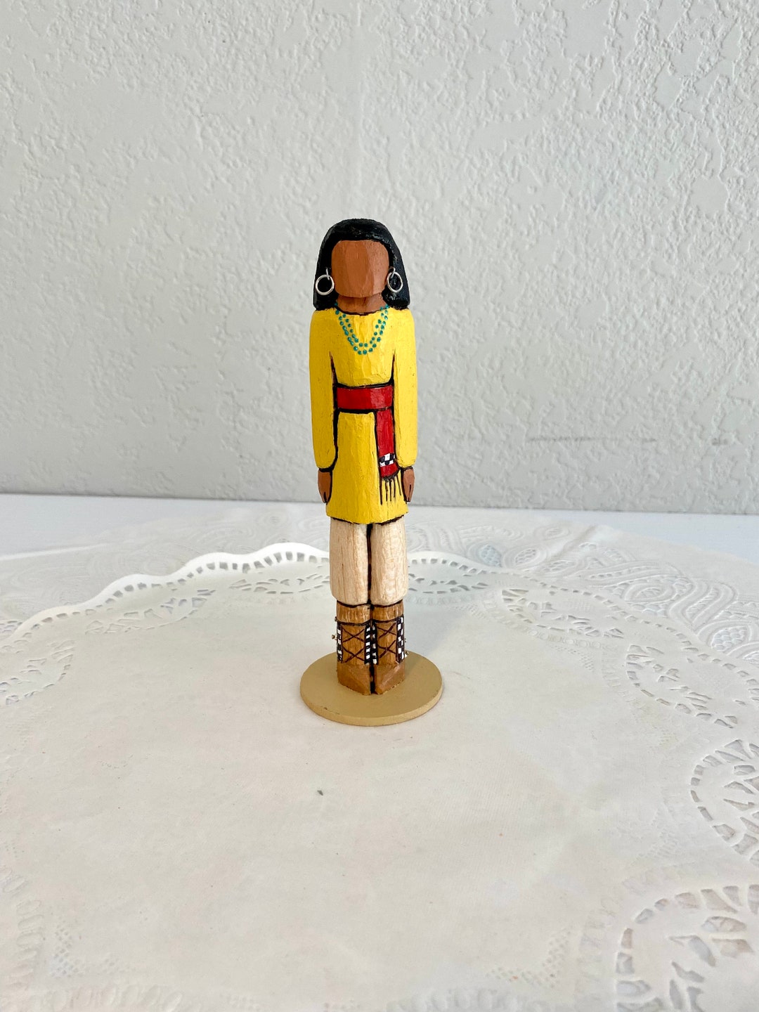 NOT AVAILABLE UNTIL July 25: Apache, Worry Doll, Native American, Wood ...