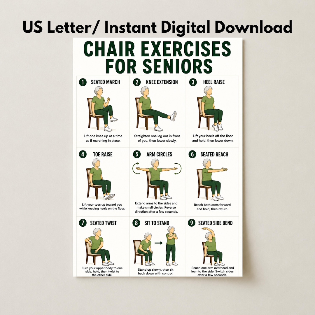 Chair Exercises for Seniors, Senior Chair Exercise Guide, Seated ...
