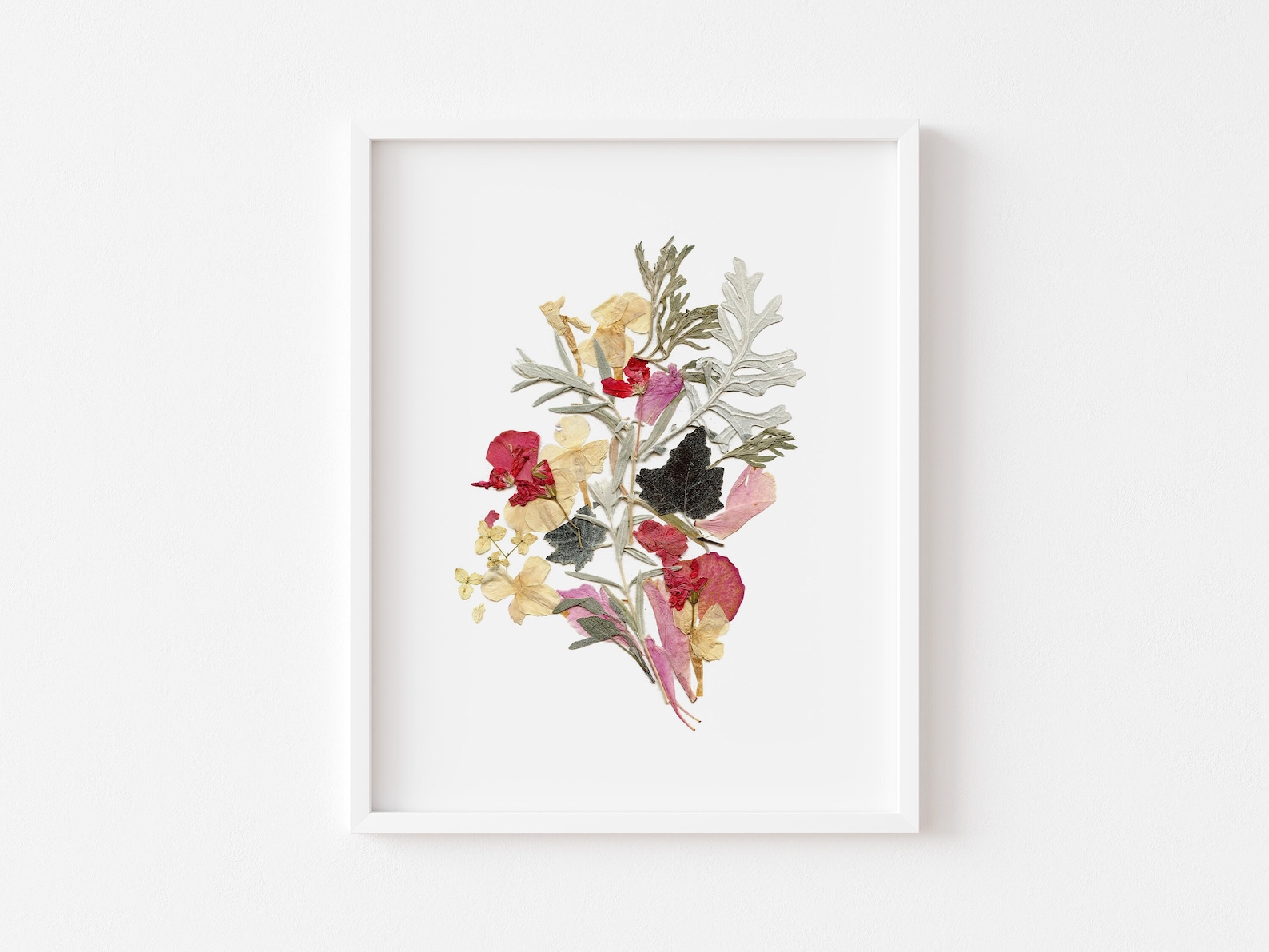 Flower Print Pressed Flowers Print Botanical Print Dried Flowers Wall ...