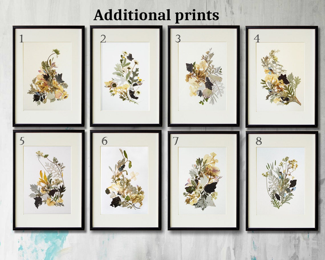 Botanical Print Plant Art Pressed Leaves Art Botanical | Etsy